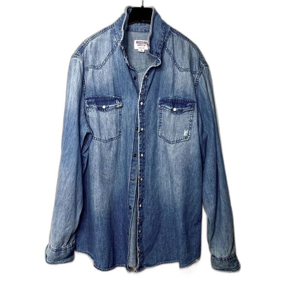 Mossimo Supply Co. | Shirts | Mossimo Adult Denim Pearl Snap Sawtooth 0 ...